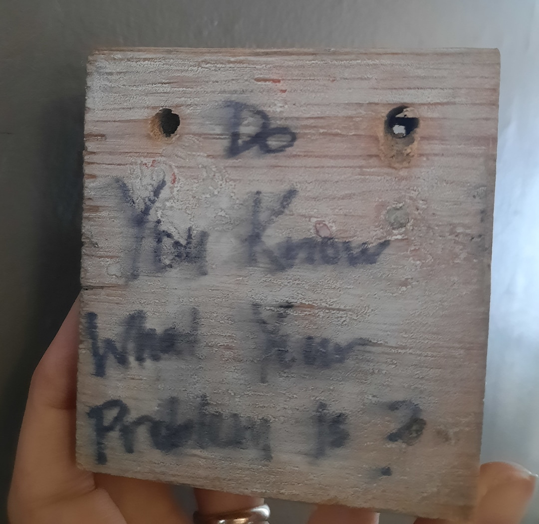Art Block Do You Know What Your Problem is Shelf Sculpture. Wood. Spray ...