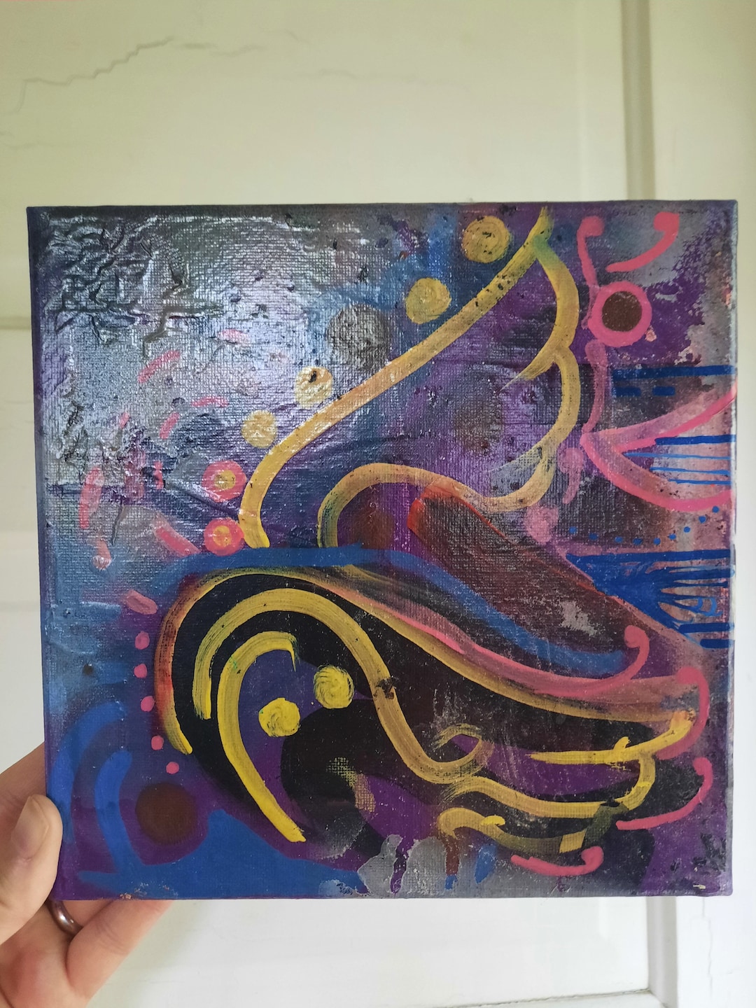 Winged Flight Representational Abstract Expressionism Acrylic Canvas 8 ...