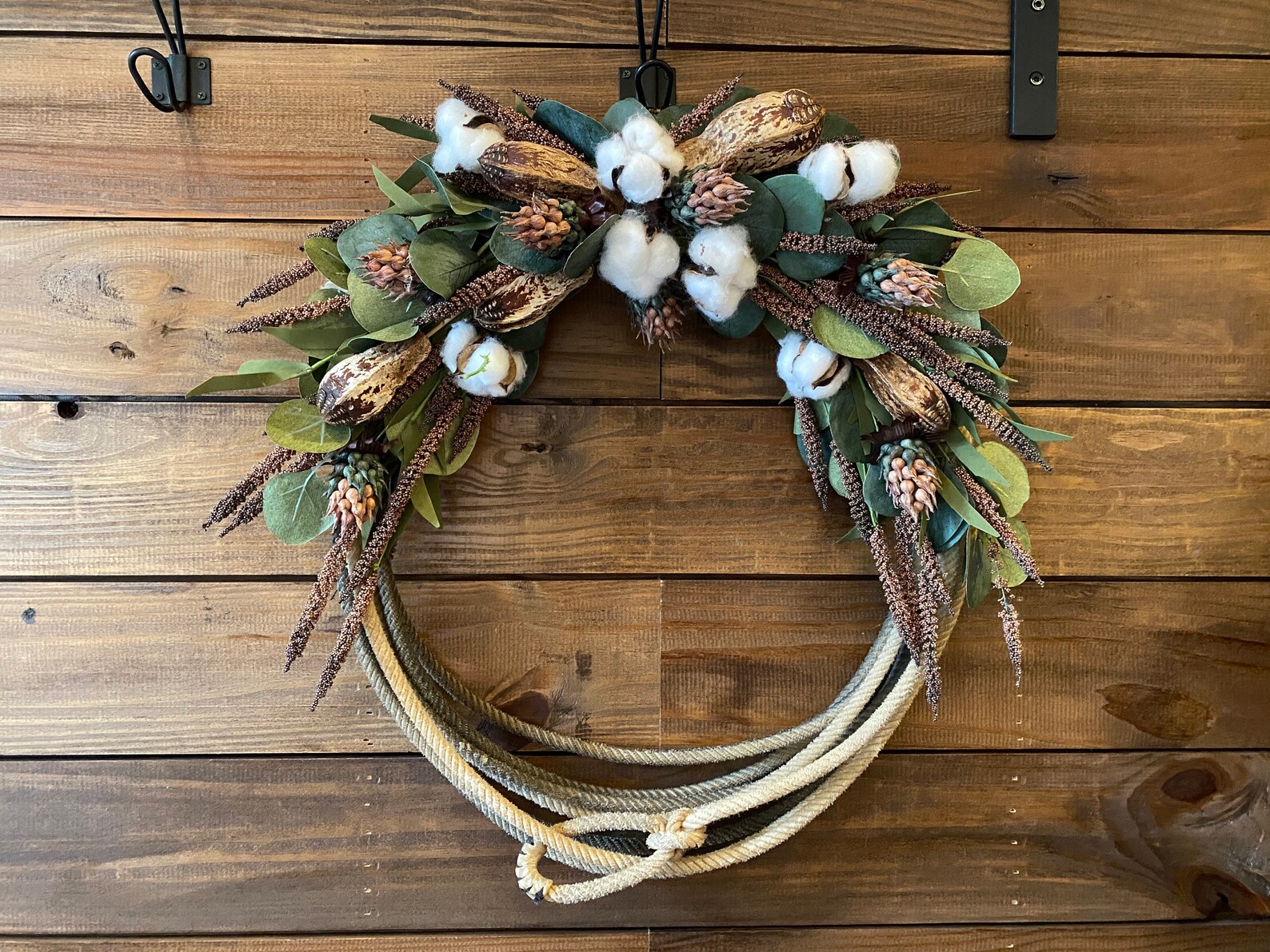 Flagged Out MULTIPLE DESIGNS Floral Rope Wreath Western - Etsy
