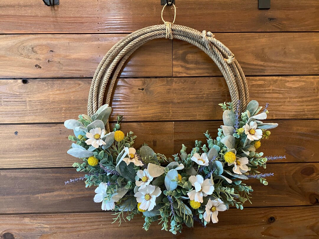 Horse Power** Floral Rope Wreath,***multiple DESIGNS*** Floral Rope ...
