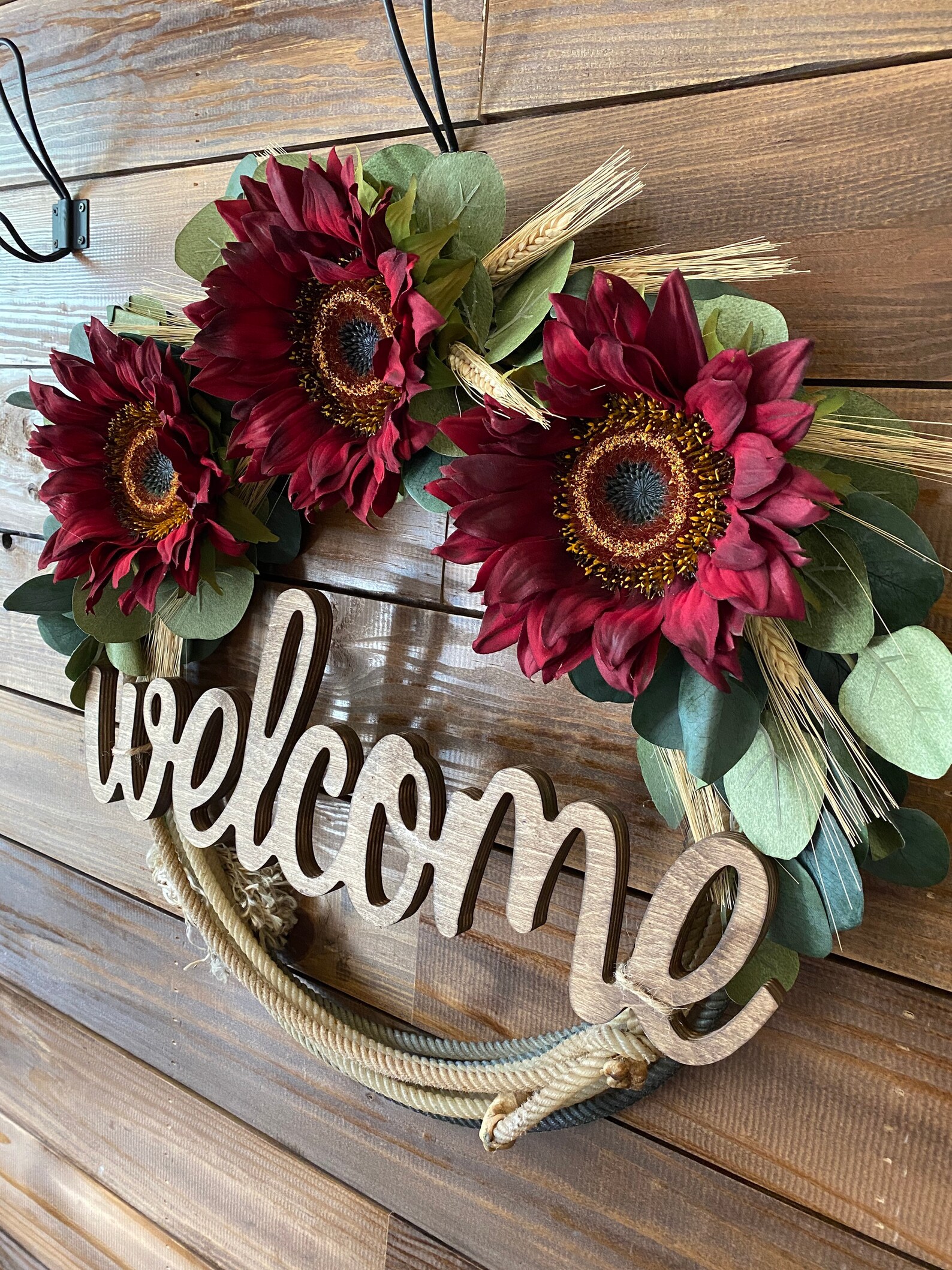 Roper MULTIPLE DESIGNS Floral Rope Wreath Western Rope | Etsy