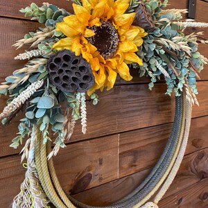 Cowboy Era Rope Wreath **MULTIPLE DESIGNS** Floral Rope Wreath ...