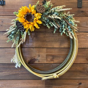 Cowboy Era Rope Wreath **MULTIPLE DESIGNS** Floral Rope Wreath ...