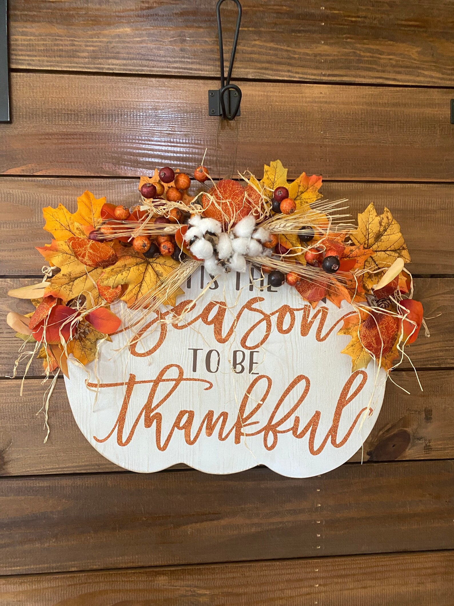 Fall Door Sign Thankful & Blessed Sign Fall Decor Door - Etsy