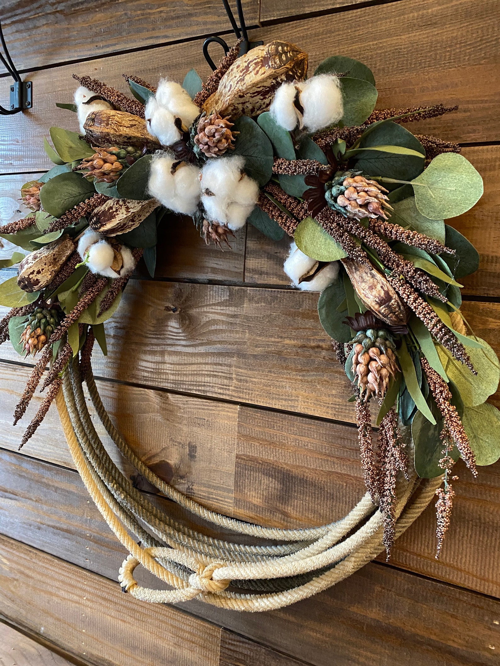 Flagged Out MULTIPLE DESIGNS Floral Rope Wreath Western - Etsy