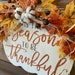 Fall Door Sign, Thankful & Blessed Sign, Fall Decor, Door Sign, Fall ...