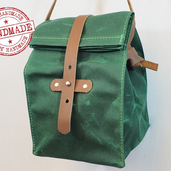 Leather Lunch Bag - Etsy