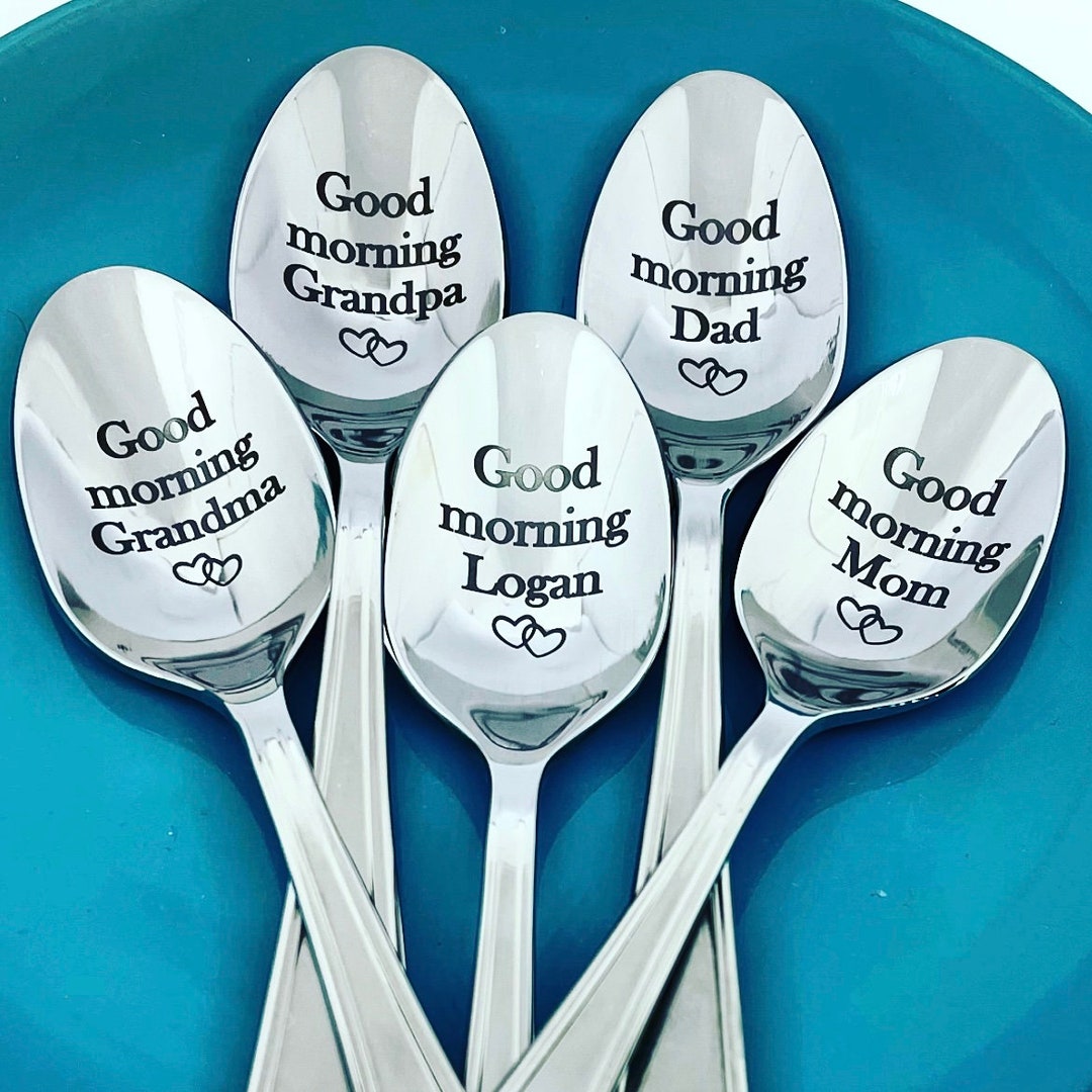 Good Morning Spoon • Custom Gift, Personalized Gift, Gift for Mom, Gift ...