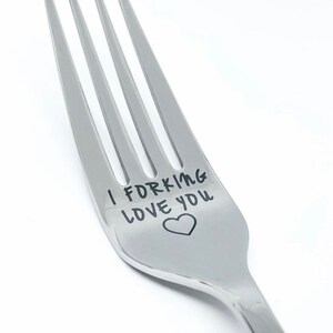 FORKING LOVE YOU, Gift for Him, Gift for Her, Personalized Gifts, Best ...