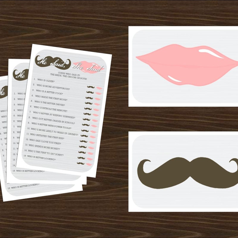 Mustache Game - Etsy