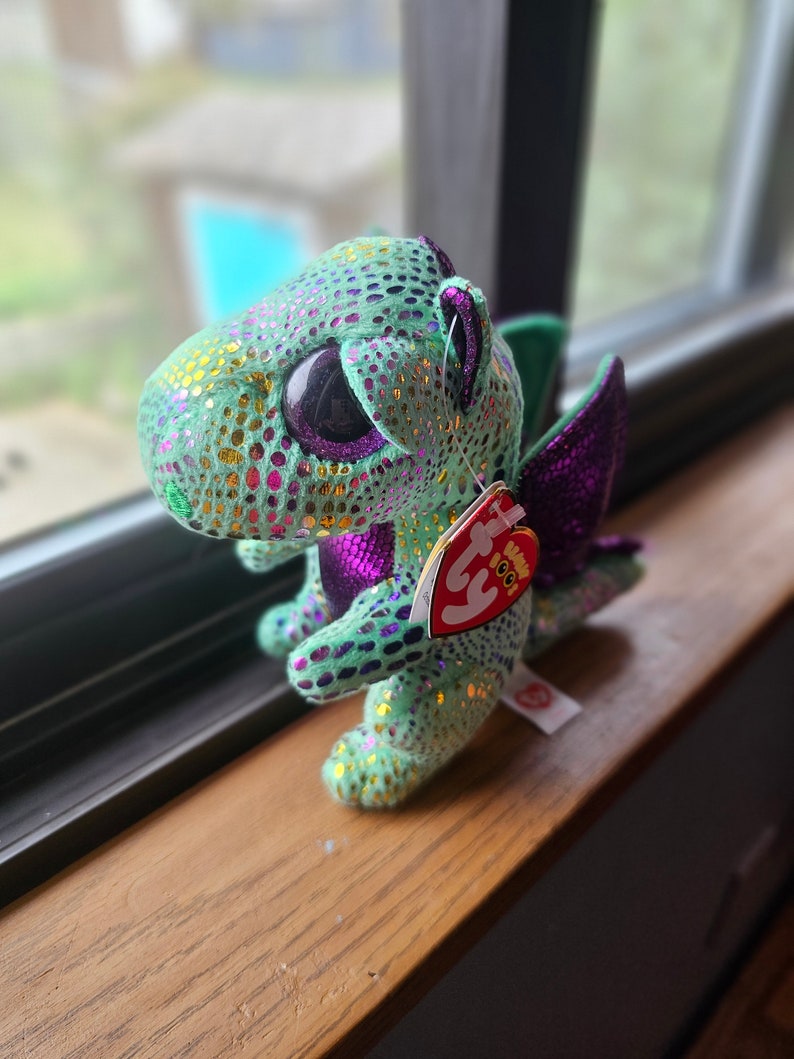 Ty Beanie Boos Cinder the Green Dragon Plush - Etsy