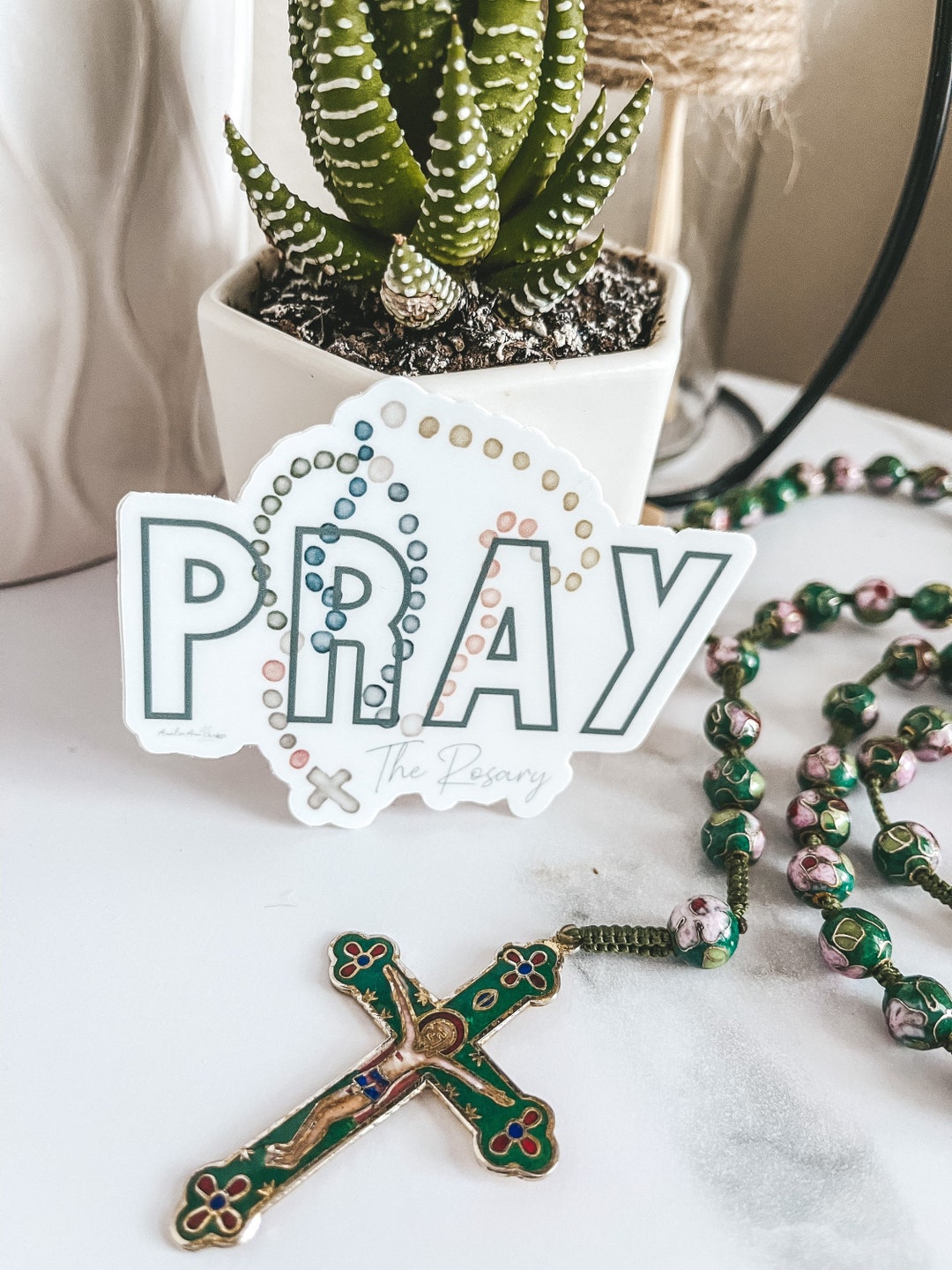 Sticker , Rosary, Journal Sticker - Etsy