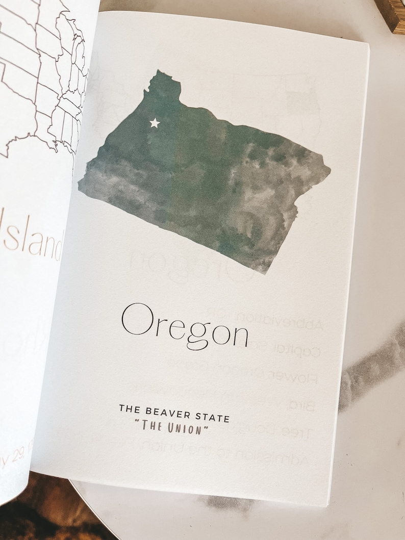 50 States Guide Booklet of the United States - Etsy