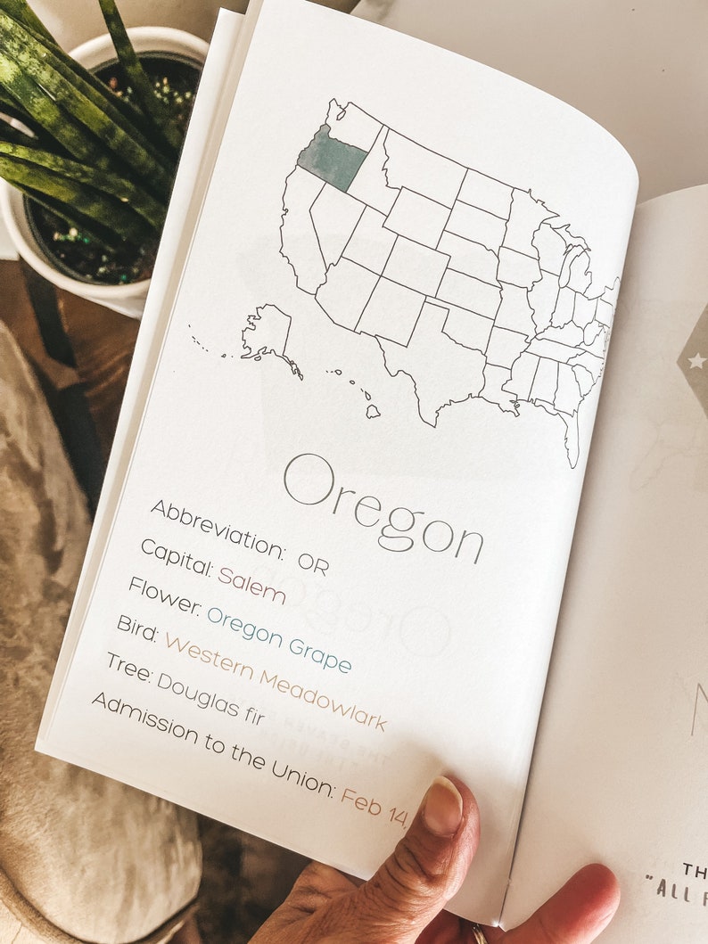 50 States Guide Booklet of the United States - Etsy