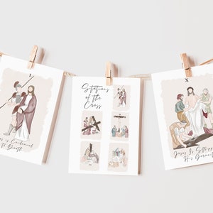 Stations of the Cross Cards, 4x6 Watercolor Art, Lent , Easter - Etsy