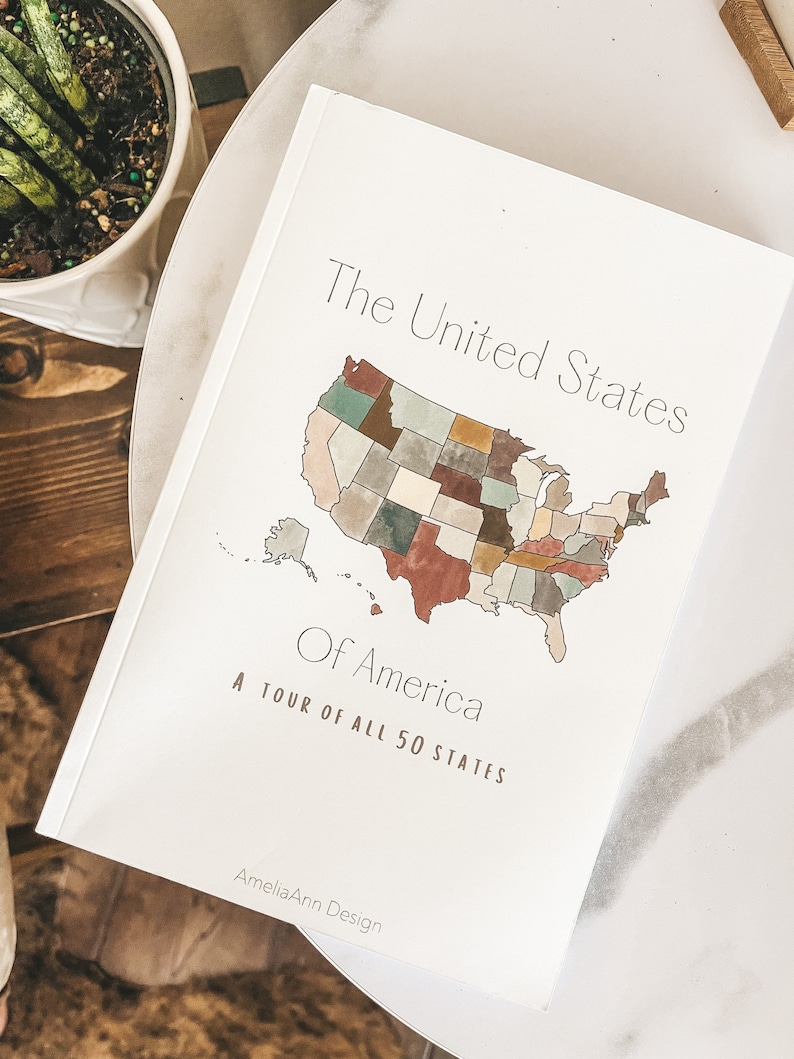 50 States Guide, Booklet of the United States - Etsy