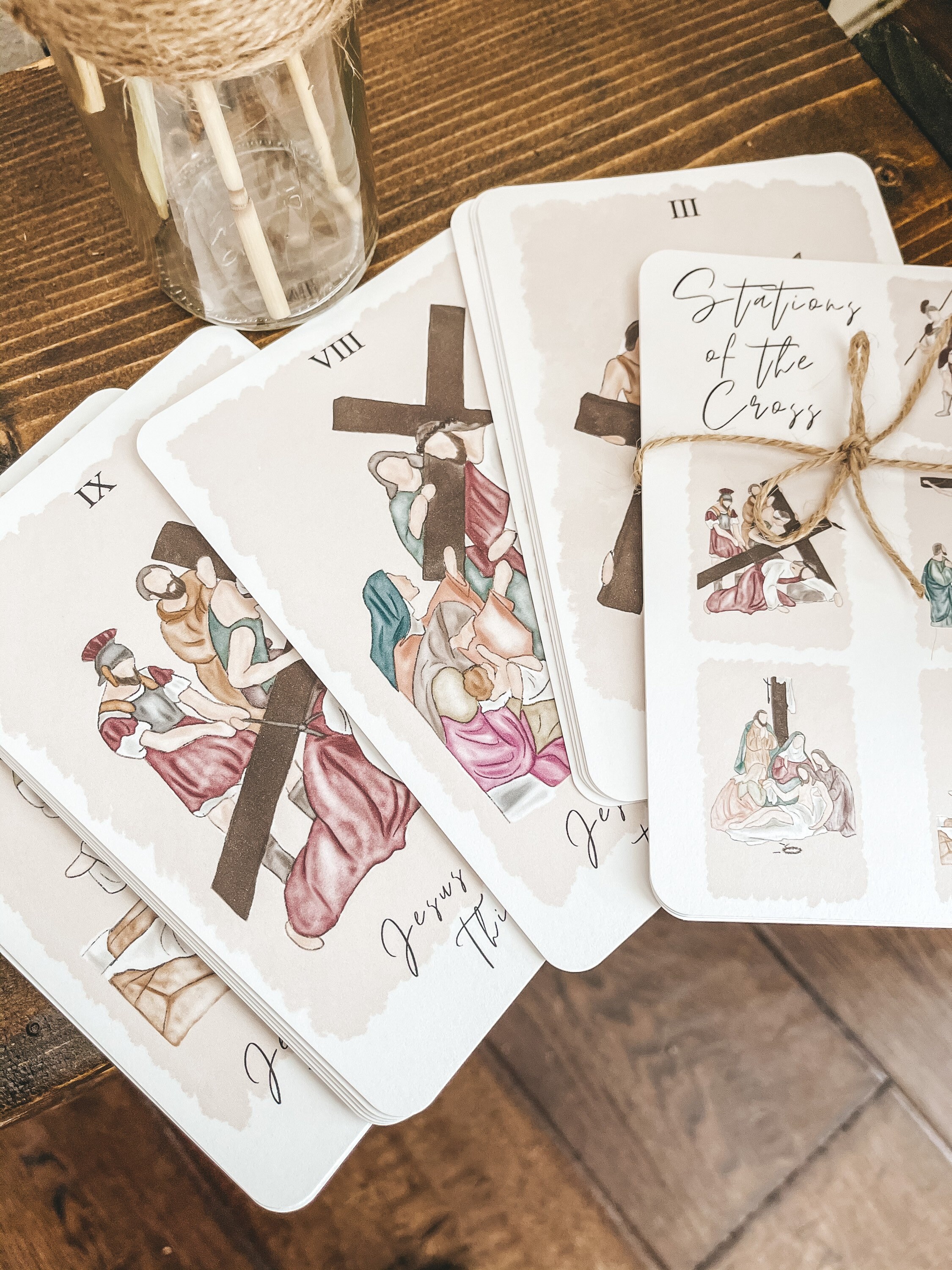 Stations of the Cross Cards, 4x6 Watercolor Art, Lent , Easter, Instant ...