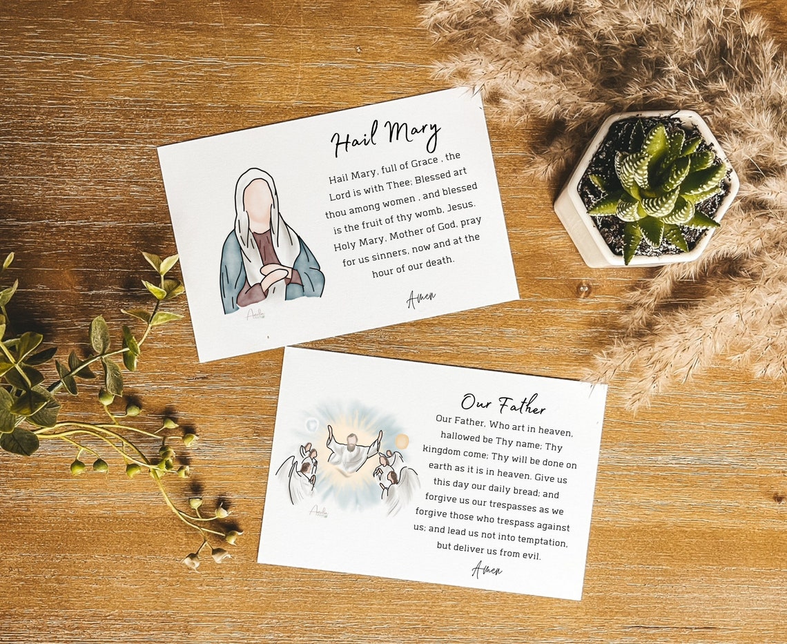 Catholic Prayer Cards, First Communion, Prayers INSTANT DOWNLOAD - Etsy