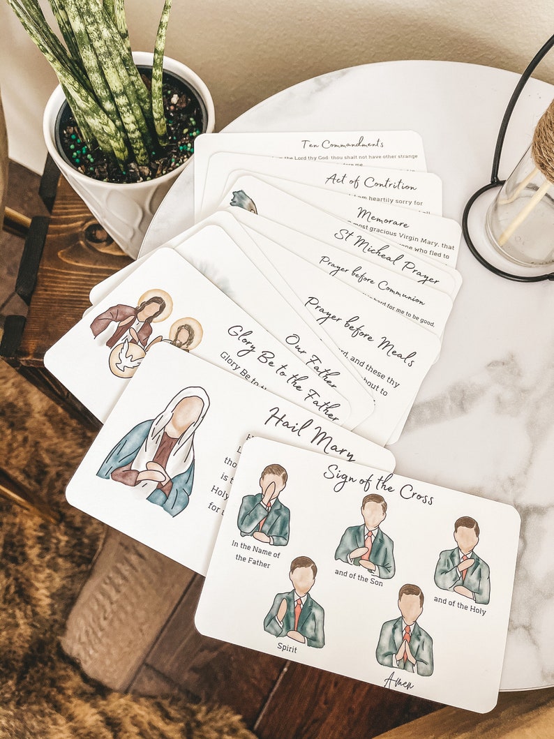 First Communion Bundle Set Latin Mass Catholic Prayer Cards - Etsy