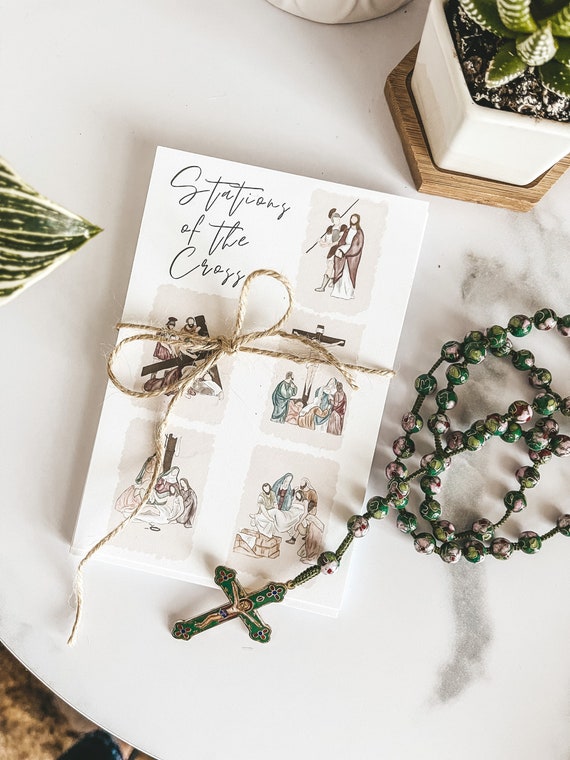 Stations of the Cross Cards 4x6 Watercolor Art Lent Easter | Etsy