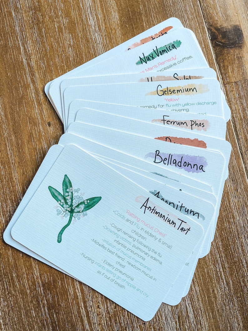 Homeopathy Quick Reference Cards ,downloadable PDF File With the 20 ...