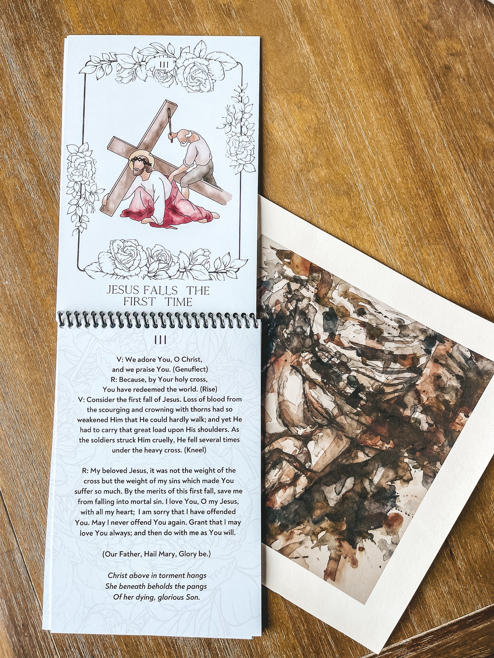 LARGE -station of the Cross Flip Book - Etsy