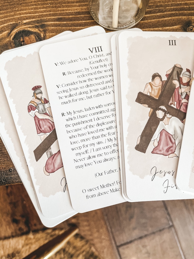 Stations of the Cross Cards, 4x6 Watercolor Art, Lent , Easter, Instant ...