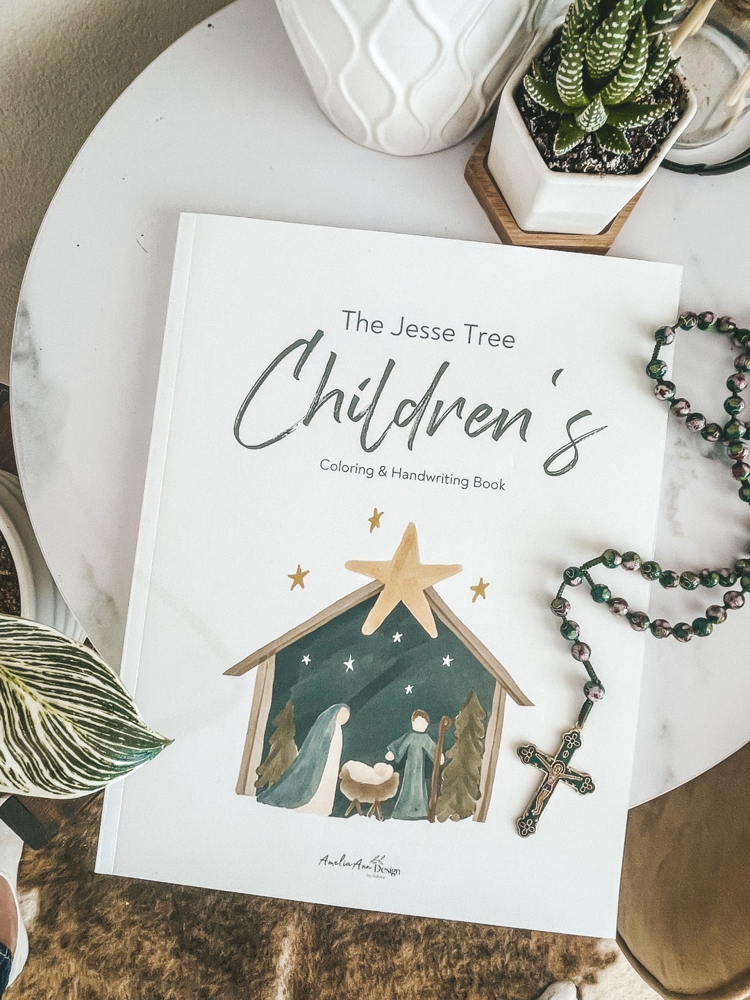 The Jesse Tree, Children Coloring Pages, With Handwriting Scripts ...