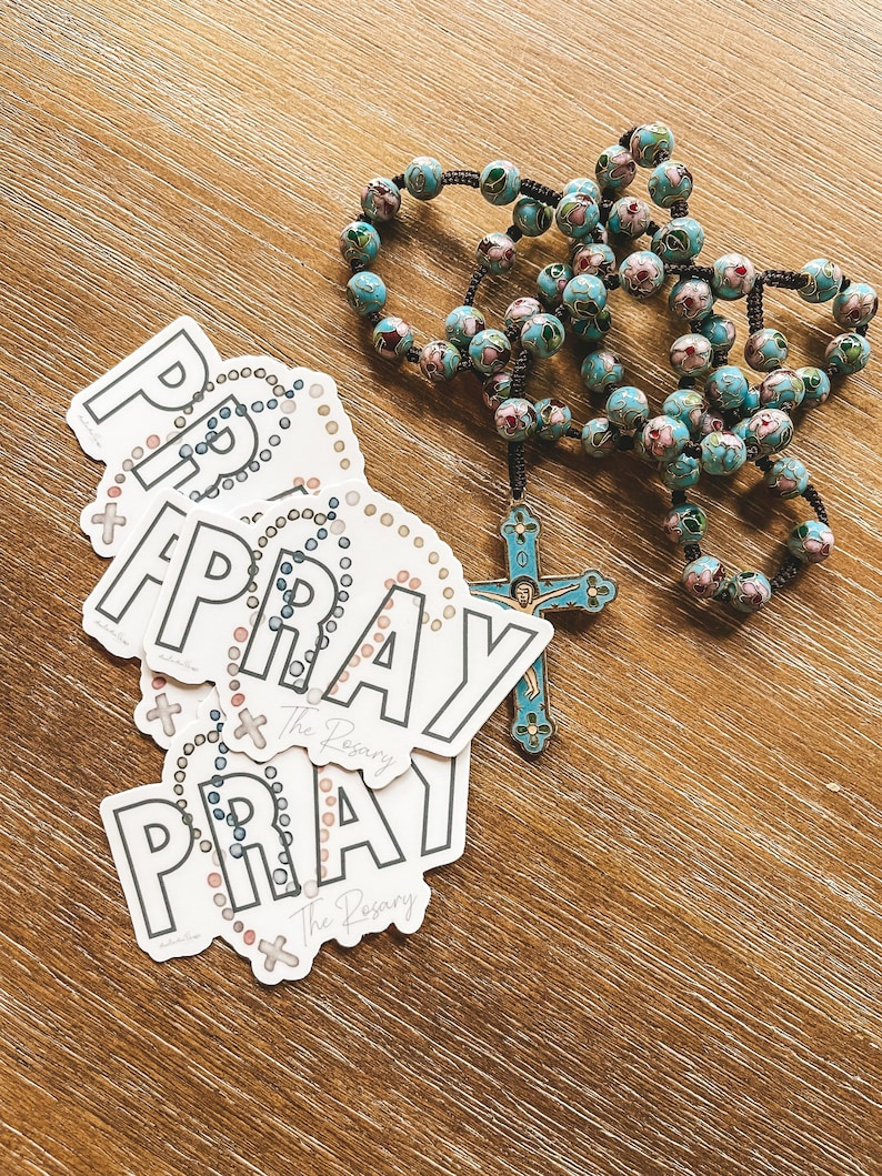 Sticker Rosary Journal Sticker - Etsy