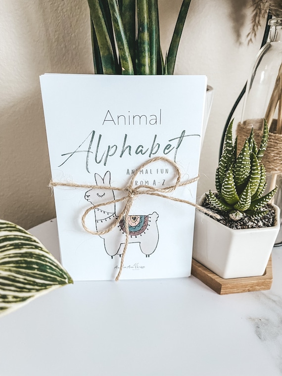 Alphabet A-Z Children Learning Cards - Etsy