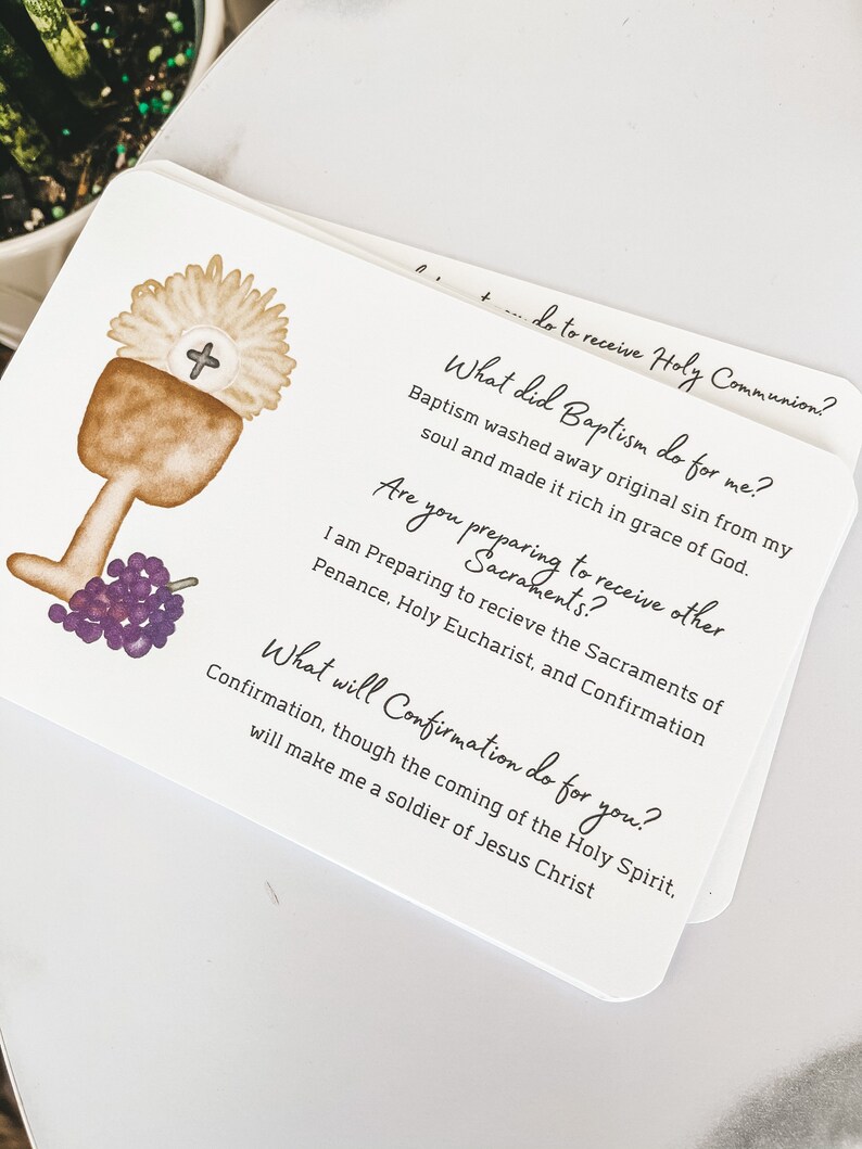 First Communion Bundle Set Latin Mass Catholic Prayer Cards | Etsy