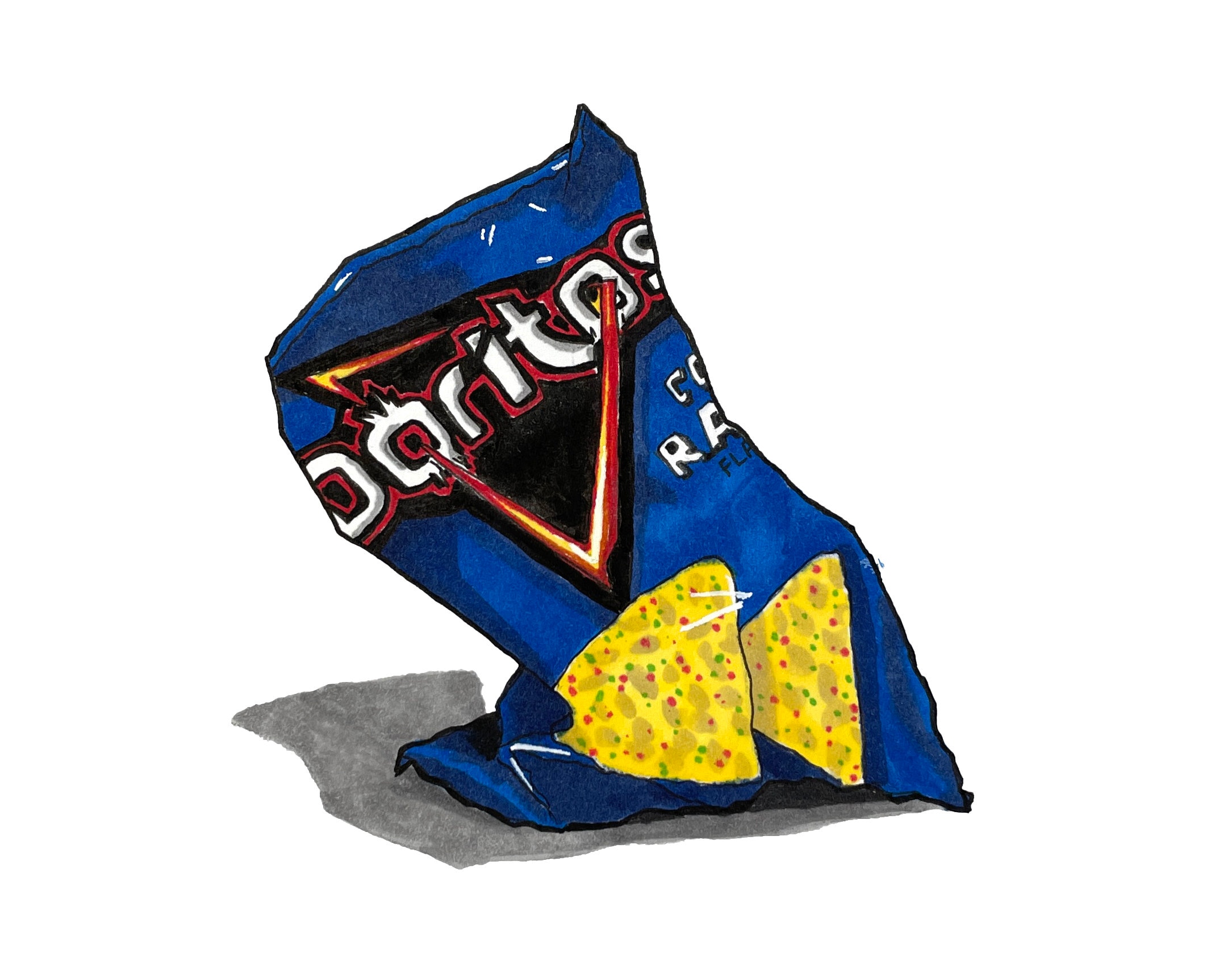 Art Print Bag of Cool Ranch Doritos - Etsy