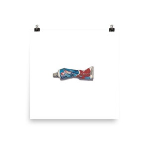 Art Print Crest Kids Sparkle Fun Toothpaste Marker and Ink Drawing - Etsy