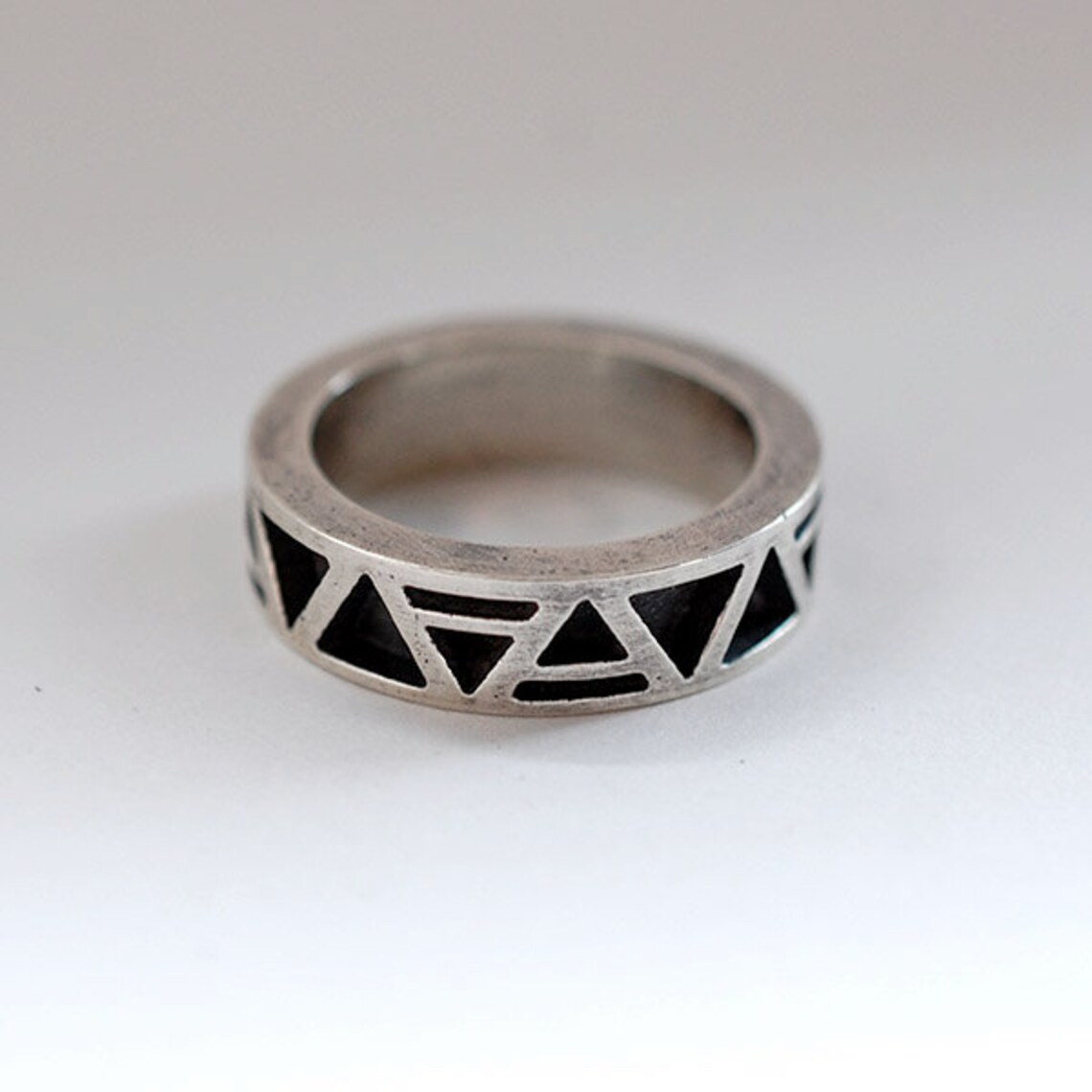 Sterling Silver Four Elements Band Ring - Etsy