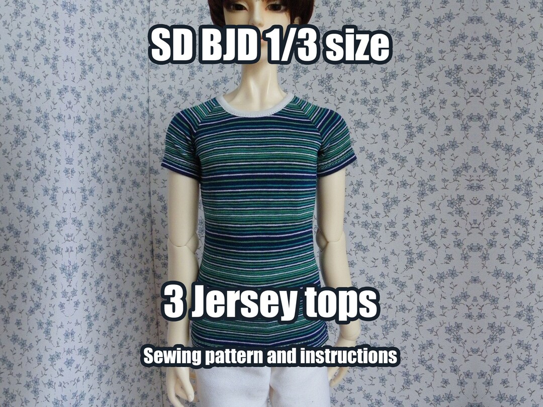 SD Doll BJD 1/3 Size: 3 Jersey Shirts Sewing Pattern - PDF With ...
