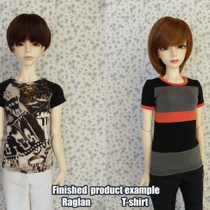 SD Doll BJD 1/3 Size: 3 Jersey Shirts Sewing Pattern - PDF With ...