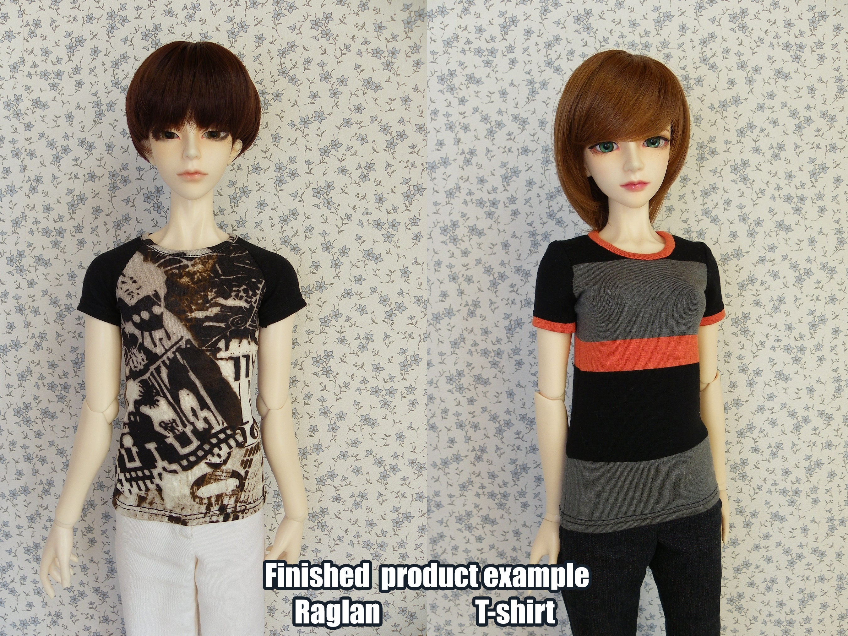 SD Doll BJD 1/3 Size: 3 Jersey Shirts Sewing Pattern - PDF With ...