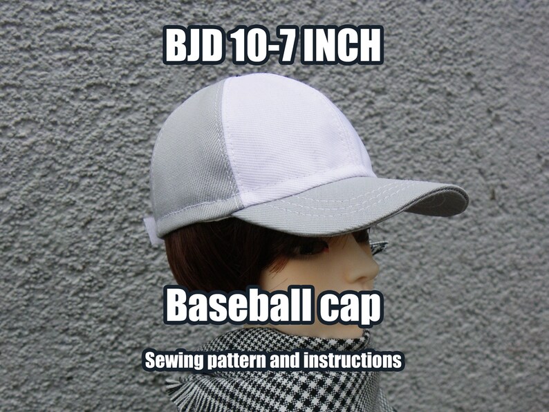 BJD Doll Baseball Cap Sewing Pattern PDF With Instructions 4 Sizes 10 ...