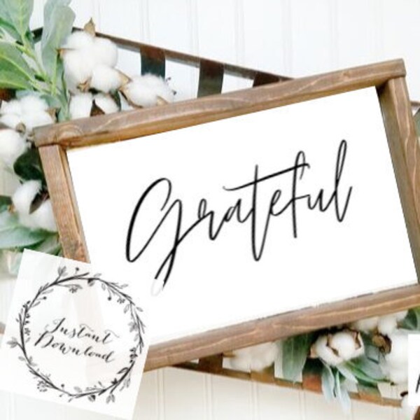 Grateful Sign - Etsy