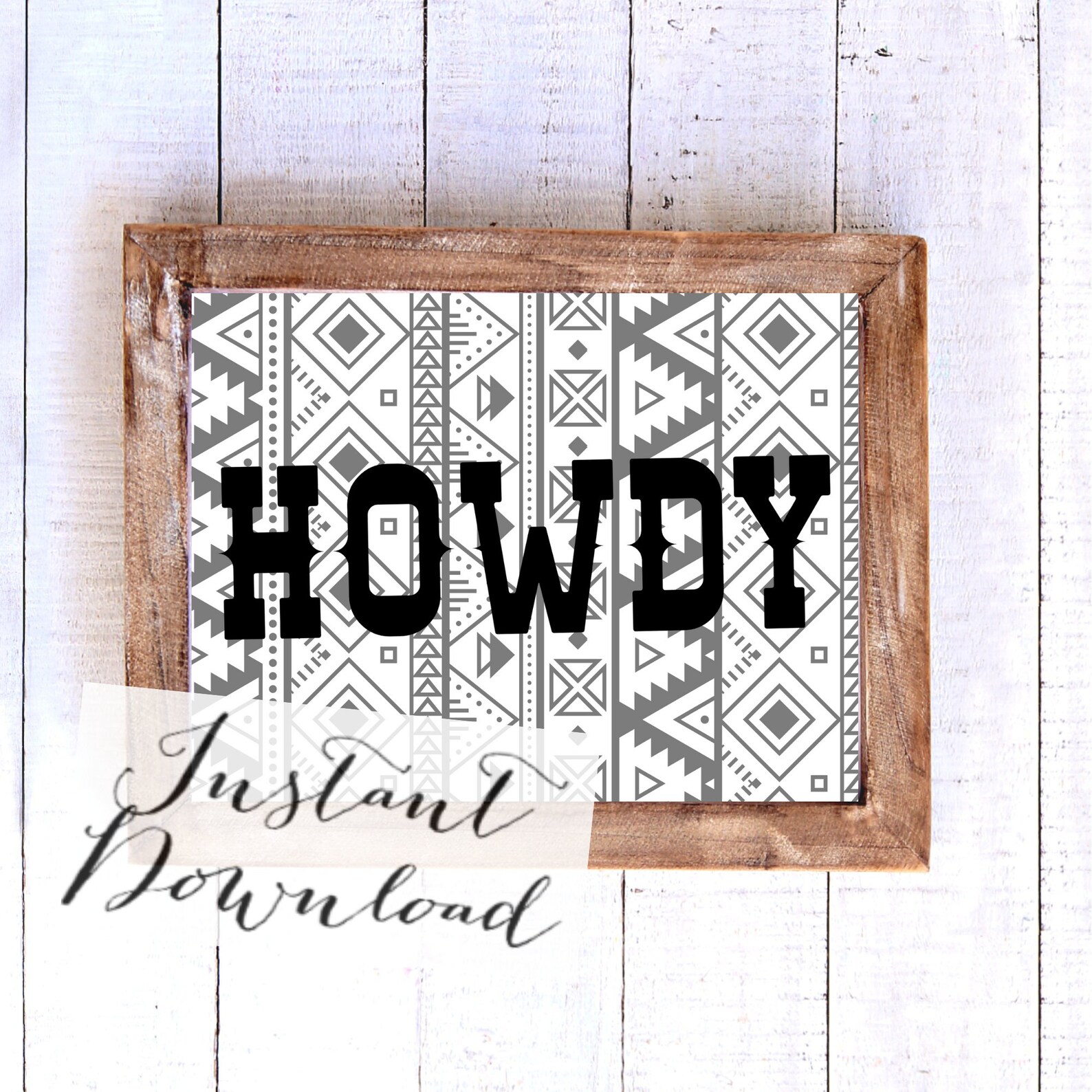 Howdy Howdy Sign Howdy Print Cowboy Art Western Cowboy | Etsy