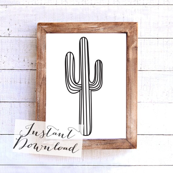 Cactus Sign Cactus Wall Decor Cactus Wall Decor Print Boho | Etsy