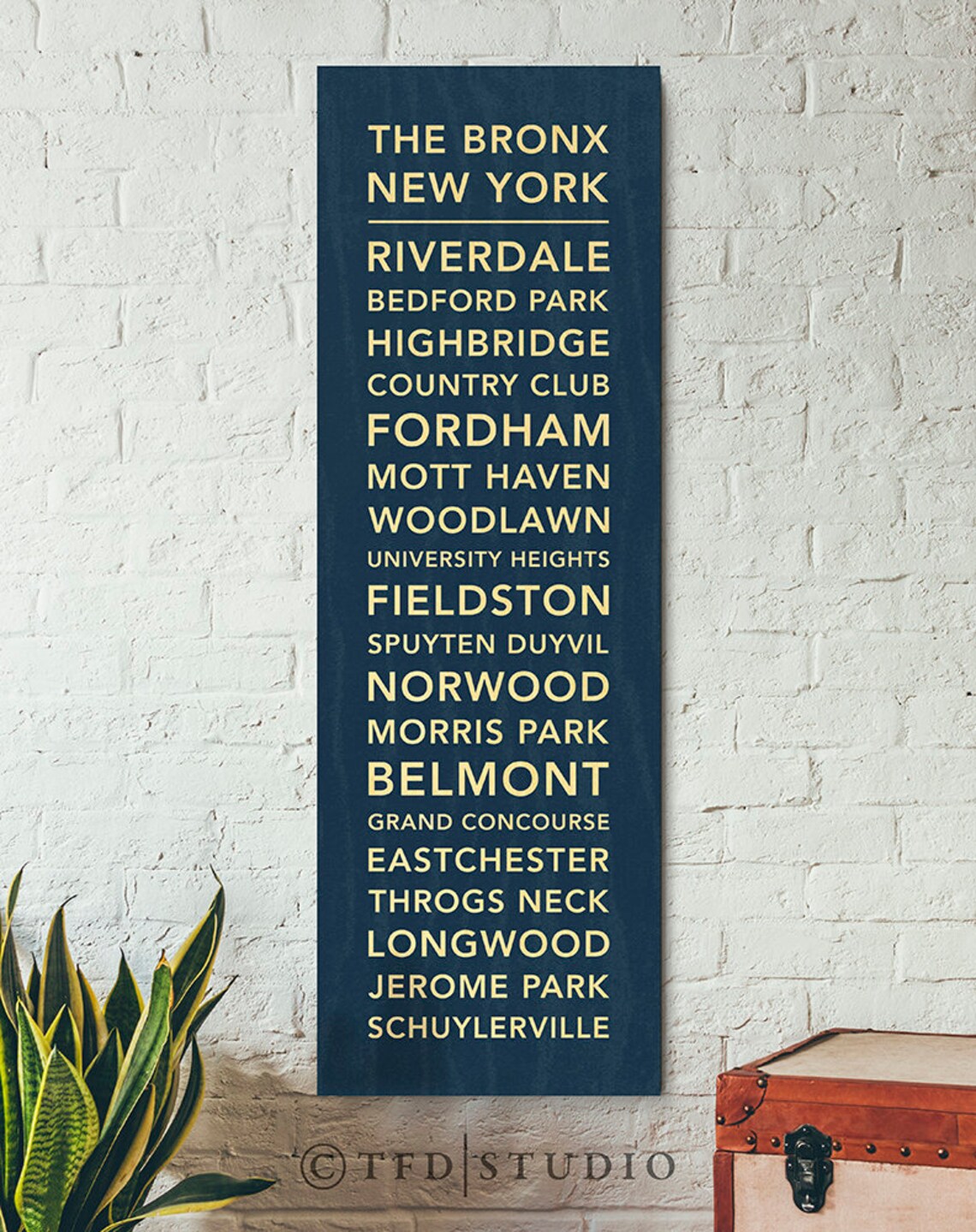 New York the Bronx Neighborhoods Wood Print Sign - Etsy