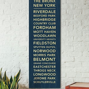 New York the Bronx Neighborhoods Wood Print Sign - Etsy