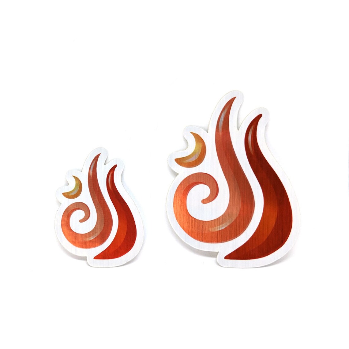 Elemental Stickers : Air, Earth, Fire, Water. Set of 4. Brushed Alloy ...