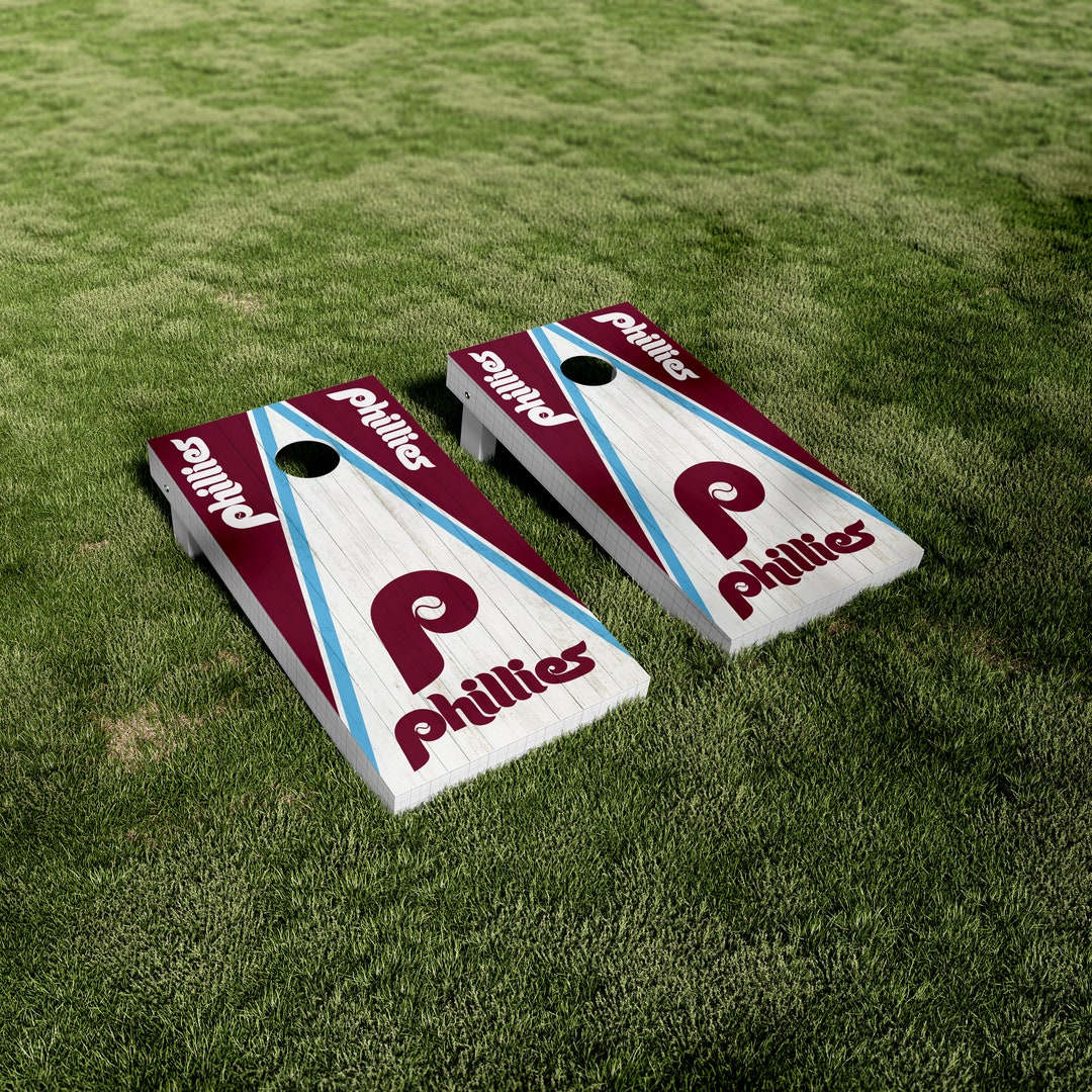 Philadelphia Phillies Retro Cornhole - Etsy