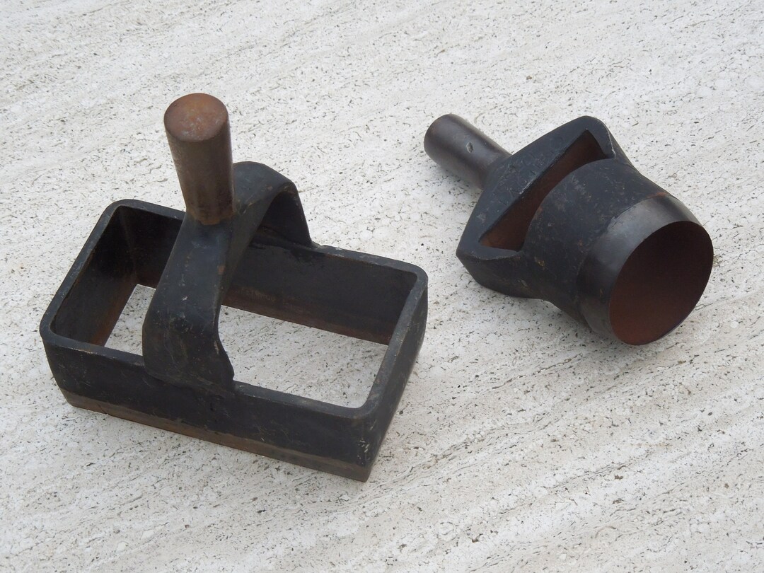 Antique Large Leather Punches, Large Rectangle / Round Leather Striking ...