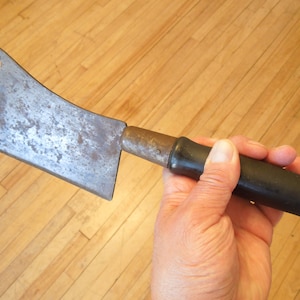 Antique Meat Cleaver, Butcher's Knife, Warranted Cast Steel Chef's ...
