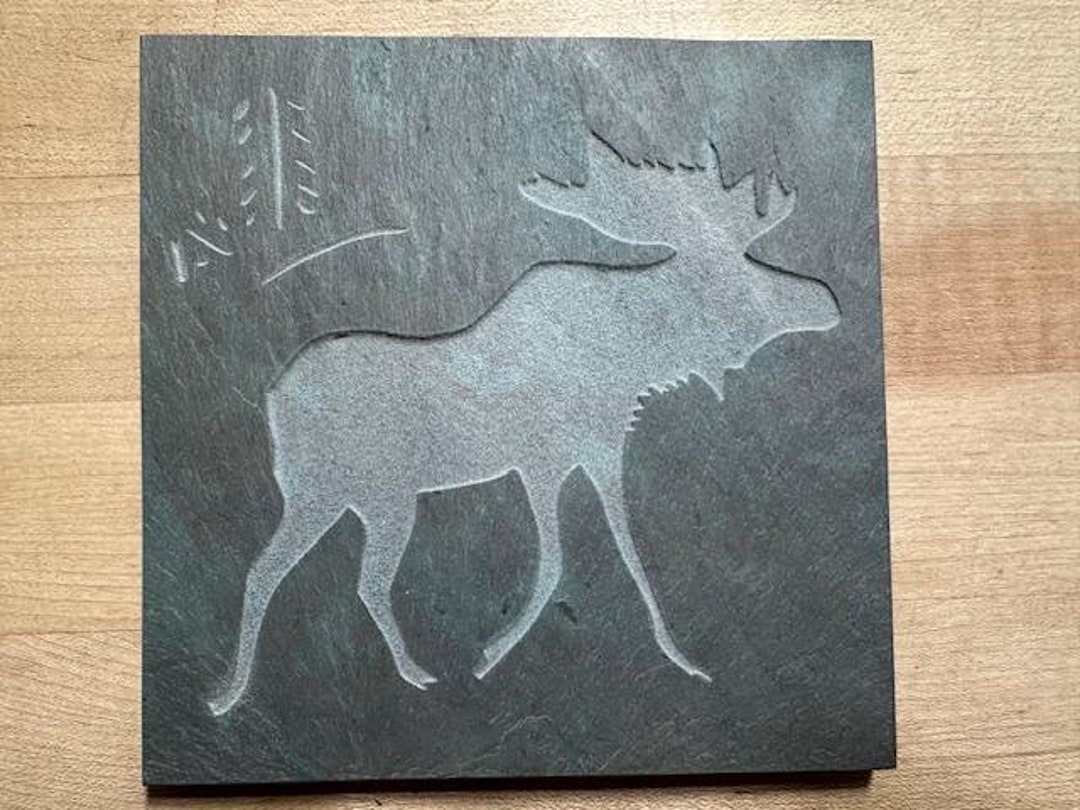 Slate Moose Tile - Etsy