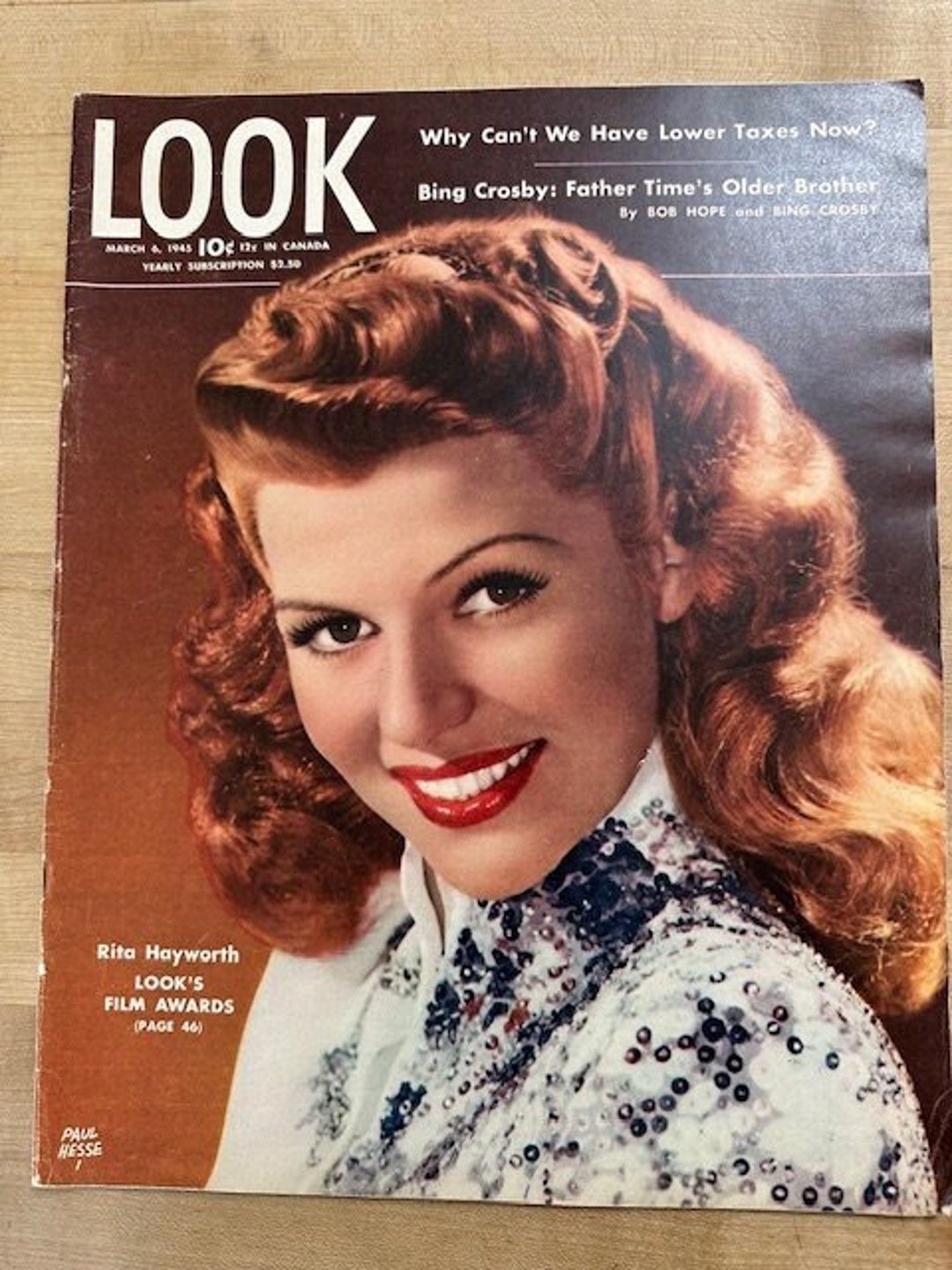 Look Magazine From 1945/rita Hayworth - Etsy
