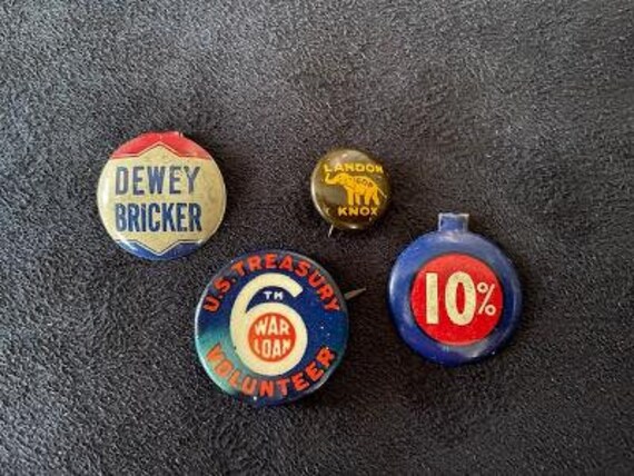 1930s/1940s Campaign Buttons - Etsy